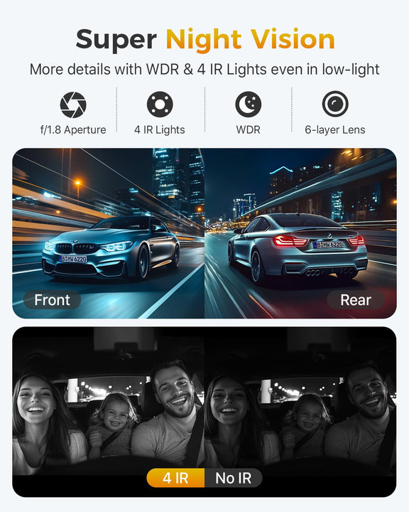 GKU D1000 3 Channel 5.8GHz WiFi Dash Cam – gkutech